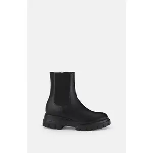 Agl Chunky Beat Leather Ankle Boot