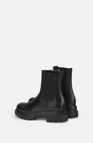 Agl Chunky Beat Leather Ankle Boot