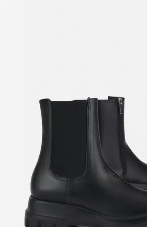 Agl Chunky Beat Leather Ankle Boot