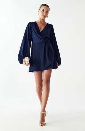 WILLA Philipa Mini Dress - Navy Blue