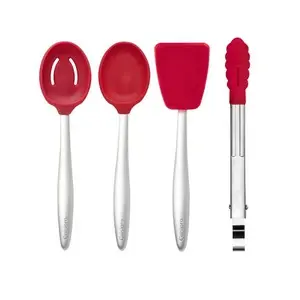 CUISIPRO Piccolo 4 Piece Mini Cooking Tool Set - Red