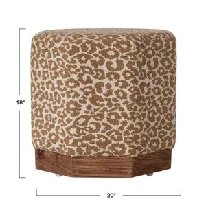 STORIED HOME Stool / Ottoman With Base
