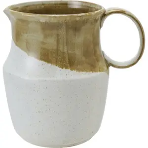 STORIED HOME Pitcher With Reactive Glaze - Brown
