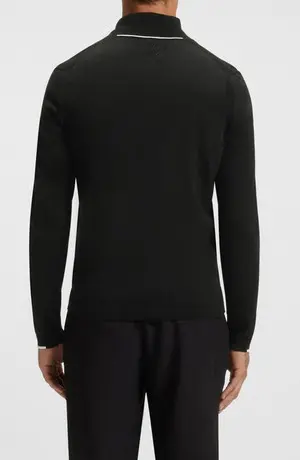 BOSS Quarter Zip Cotton Sweater