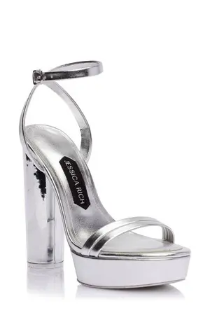 JESSICA RICH Platform Sandals - Silver