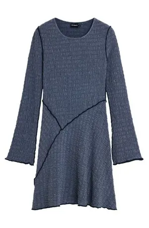 Desigual Pucker Knit Long Sleeve Body-con Dress