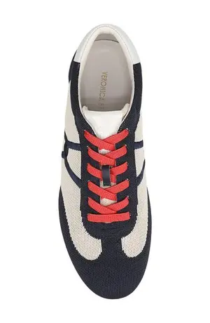 Veronica Beard Riviera Knit Sneakers - Navy/ecru
