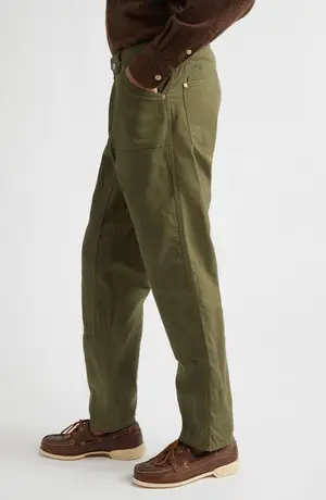 DRAKE'S Cotton Canvas Carpenter Pants