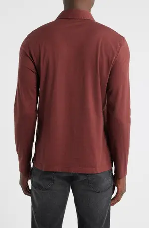 Ag Bryce Long Sleeve Polo - Cranberry
