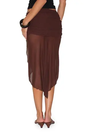 TIGER MIST Mixed Media Asymmetric Skirt