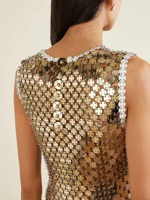 Rabanne Chainmail Mini Dress - Gold