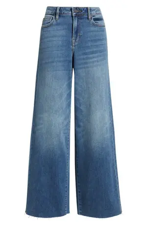 HIDDEN JEANS Raw Hem Wide Leg Jeans