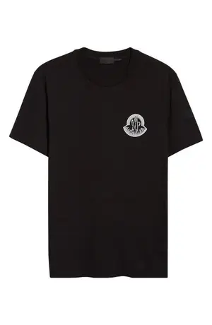 Moncler Logo Graphic T-shirt - Black