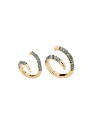 Demarson Vesey Duo Rings - Gold & Pave