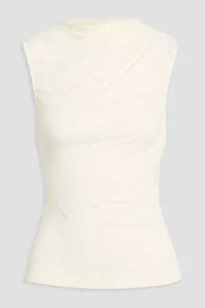 Theory Draped Stretch-jersey Top - Ivory