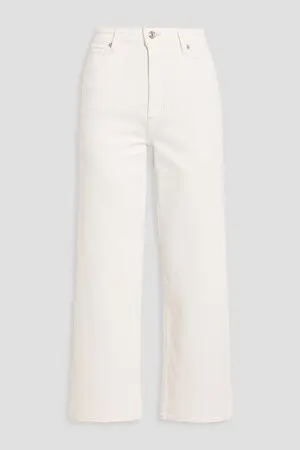 FRAME Cropped Wide-leg High-rise Jeans