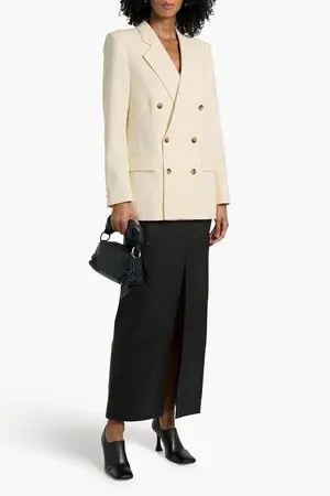 FRAME Double-breasted Twill Blazer