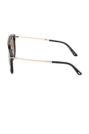 TOM FORD Navigator Sunglasses - Shiny Black & Smoke