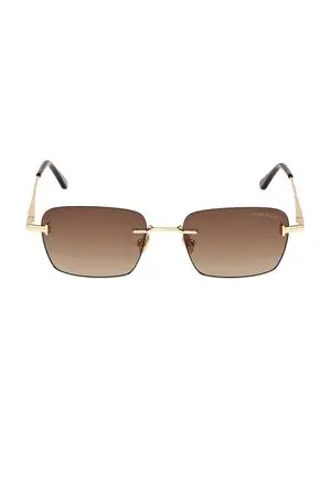 TOM FORD Navigator Sunglasses Shiny Yellow Gold & Brown
