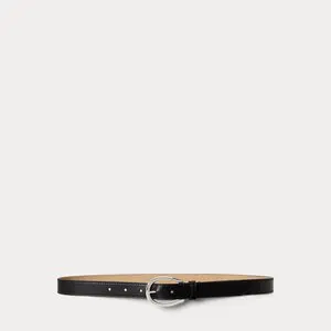 Ralph Lauren Stirrup-buckle Leather Belt - Black