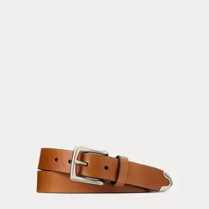 Ralph Lauren Western Leather Dress Belt - Tan