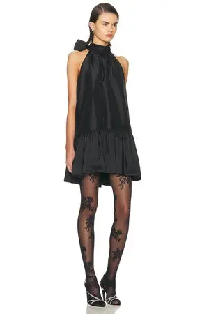 Simkhai Hope Bow Tie Mini Dress - Black