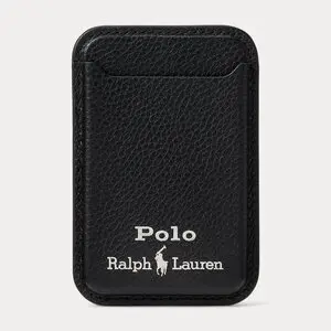 Ralph Lauren Leather Card Case With Magsafe - Black