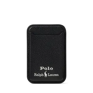 Ralph Lauren Leather Card Case With Magsafe - Black