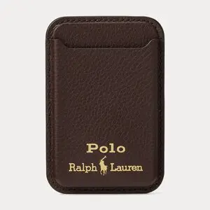Ralph Lauren Leather Card Case With Magsafe - Dark Brown