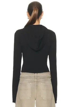 GRLFRND Shrunken Zip Up Hoodie - Black