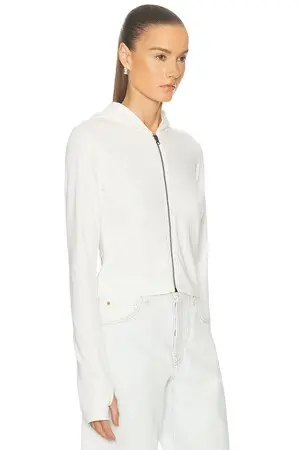 GRLFRND Shrunken Zip Hoodie - Bone