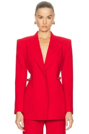 Gabriela Hearst Epona Blazer - Scarlet Red