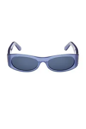 Emilio Pucci Oval Sunglasses - Shiny Opal Blue & Blue