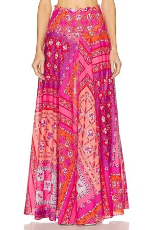 Emilio Pucci Printed Maxi Skirt - Corallo & Fuxia