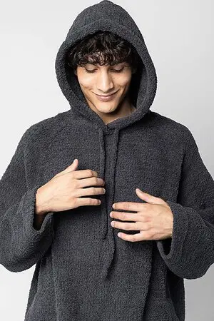 Free People Snug Blanket Hoodie - Coal