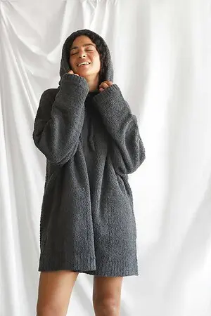 Free People Snug Blanket Hoodie - Coal