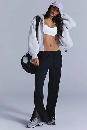 Free People Uppercut Split Track Pants - Black