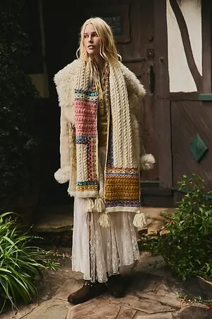 NIGEL PRESTON Hand-painted Shearling Jacket