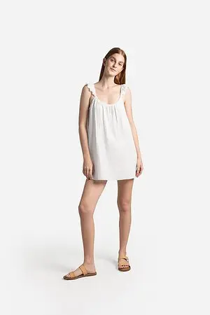 Free People Sunday Citizen Slip Chemise- Cotton Breeze - Off White