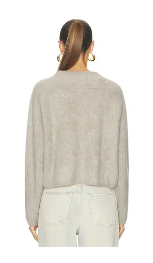Soft Goat Brushed Crewneck Sweater - Greige