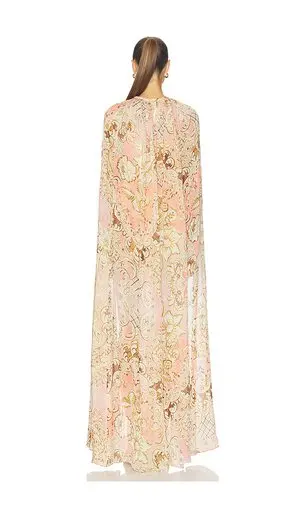 Hemant & Nandita Mini Dress With Cape - Ivory