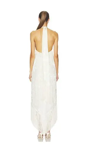 Hemant & Nandita Tie Sash Halterneck Maxi Dress