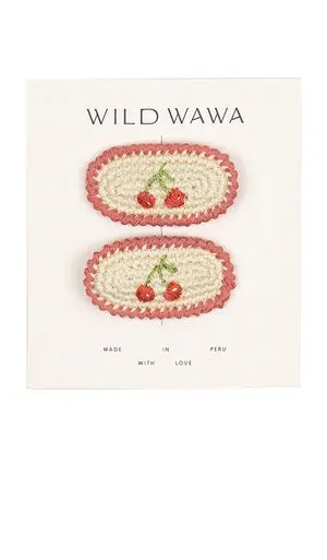 WILD WAWA Crochet Clip Set - Red Cherries