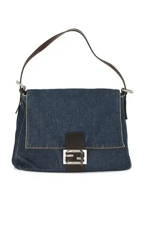 Undefined Fendi Denim Mama Baguette Shoulder Bag - Blue