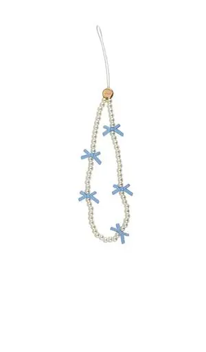 Sonix Beaded Phone Charm In Blue - Blue Bows