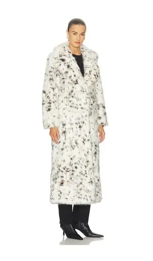 Apparis Gabrielle Snow Leopard Maxi Coat