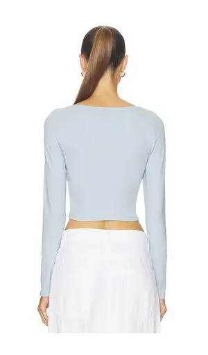Susana Monaco Square Wire Long Sleeve Top
