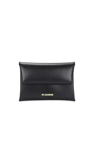 JIL SANDER Folded Coin Purse - Black