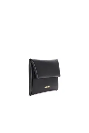 JIL SANDER Folded Coin Purse - Black