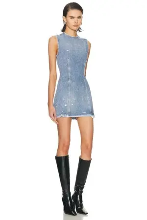 Acne Studios Denka Mini Denim Dress - Light Blue
